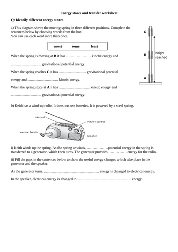 KS3-Energy stores and transfer | Teaching Resources