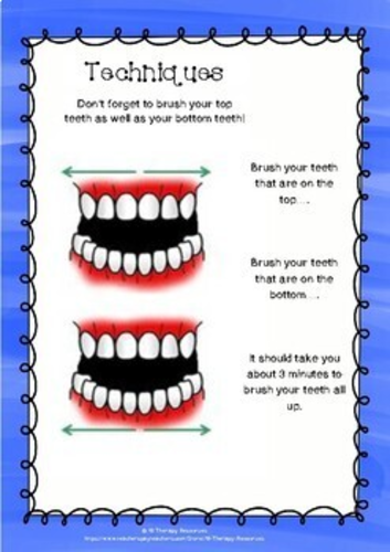 Brushing My Teeth Program - visual, sequence, program, sensory, hygiene ...