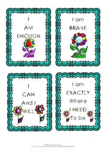 Positive Affirmation Cards - Growth Mindset, Positve Self Talk, Social ...