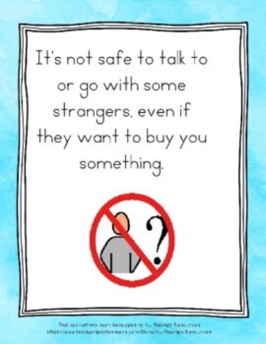 Stranger Danger Social Narrative - 9 pages (editable) - SPED Autism ...