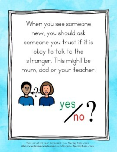 Stranger Danger Social Narrative - 9 pages (editable) - SPED Autism ...