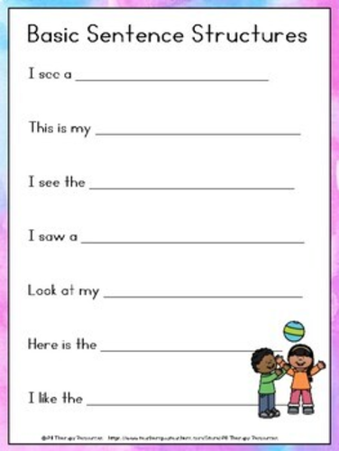 Basic Sentence Structures - Literacy Communication Handwriting Center ...