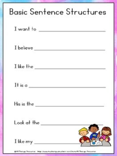 Basic Sentence Structures - Literacy Communication Handwriting Center ...