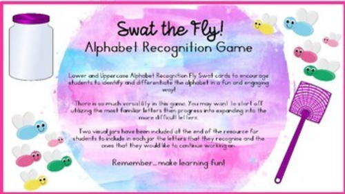 Alphabet Recognition - Swat the Fly Game! - Upper & Lower Case ...