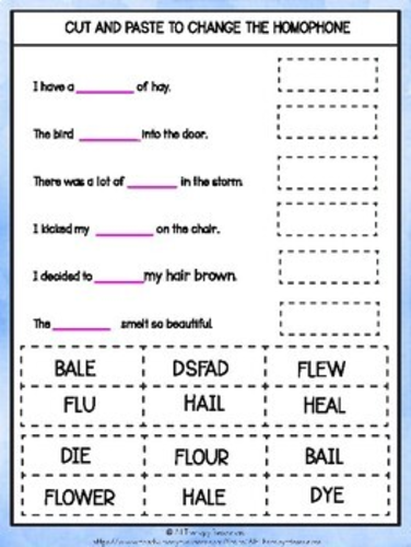 Learning about HOMOPHONES - 24 pgs - puzzles, worksheets, activities ...