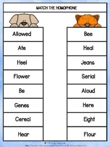 Learning about HOMOPHONES - 24 pgs - puzzles, worksheets, activities ...