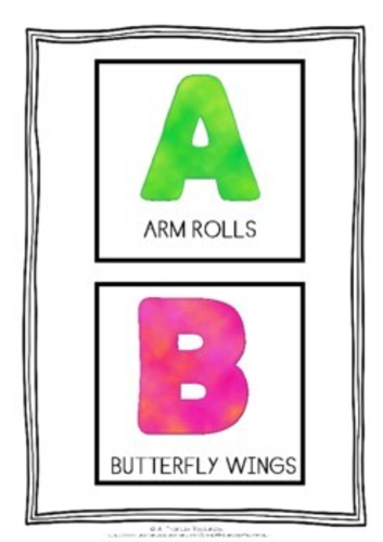 Alphabet Inspired - Movement Cards - Gross Motor Skill - Occupational ...
