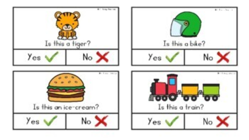 Object Recognition Yes No Clip Cards - Autism Special Education Speech ...