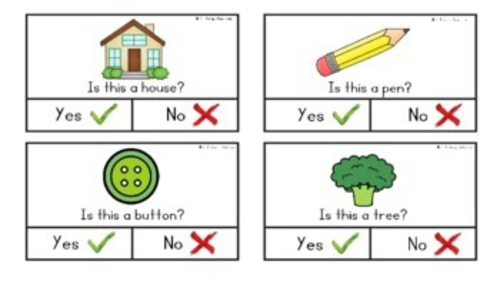 Object Recognition Yes No Clip Cards - Autism Special Education Speech ...