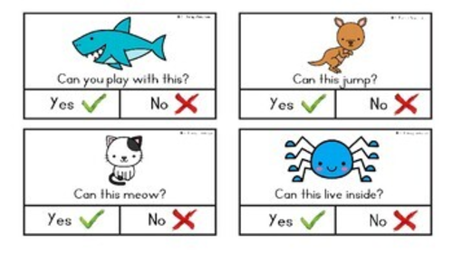 Comprehension Yes No Clip Cards - Autism Special Education Speech ESL ...