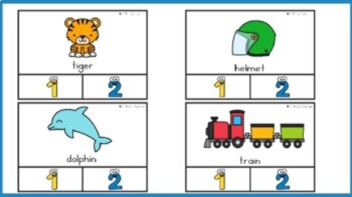 Syllable Awareness Clip Cards - Phonemic - Autism Special Education ...