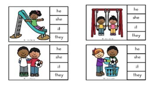 Pronoun Clip Cards and Poster - Grammar - Autism Special Education ...