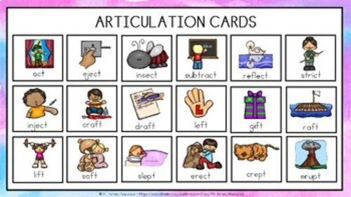 Final Consonant Sounds - T, L, N, R, M Blends - Articulation Cards ...
