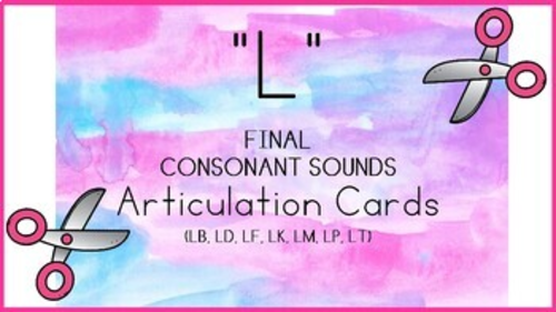 Final Consonant Sounds - T, L, N, R, M Blends - Articulation Cards ...