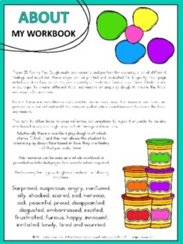 25 Feelings Preschool Play Dough Mats - Emotion Play Doh Activities ...