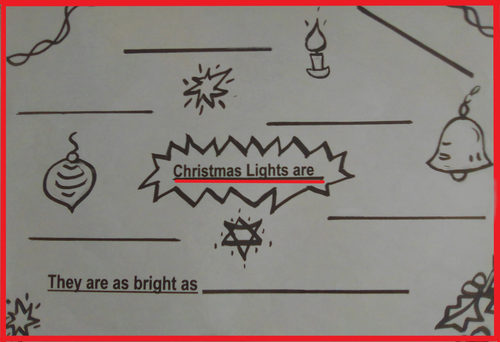 Christmas Lights Writing R+KS1 | Teaching Resources