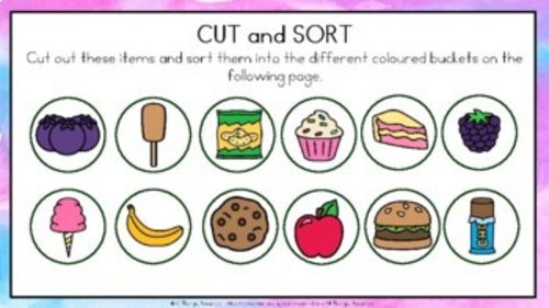 Category Sorting - Healthy and Unhealthy Food Choices - Dental ...