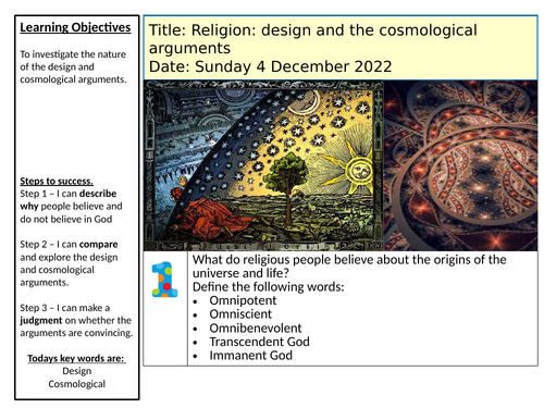 Religion, philosophy and creation- KS3 Scheme of work/lessons ...