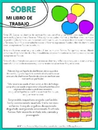 SPANISH VERSION - 25 Feelings Preschool Play Dough Mats - Emotions Play ...