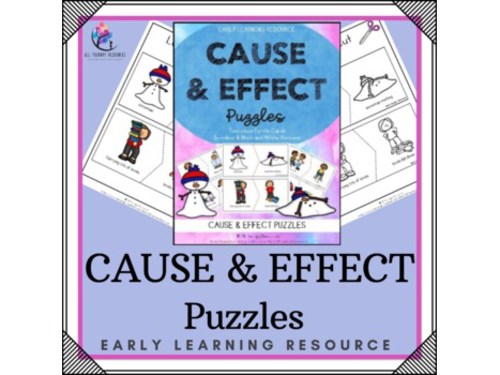 Cause and Effect - 2 Piece Puzzles Task Cards - PRINTABLE NO PREP ...