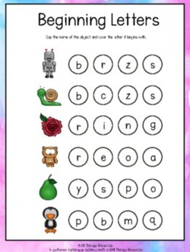 FREE - Beginning Sounds Worksheets - Letter Alphabet Recognition ...