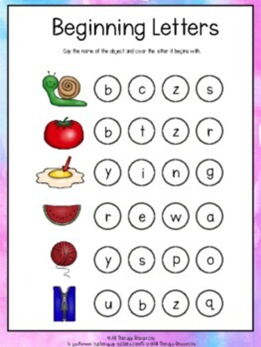 FREE - Beginning Sounds Worksheets - Letter Alphabet Recognition ...
