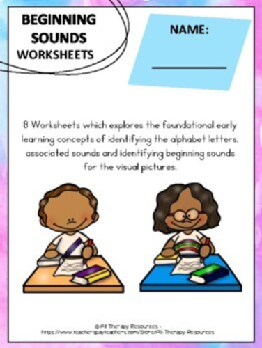 FREE - Beginning Sounds Worksheets - Letter Alphabet Recognition ...