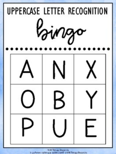 Alphabet Bingo - Uppercase Letters Game - Literacy Phonics Reading ...
