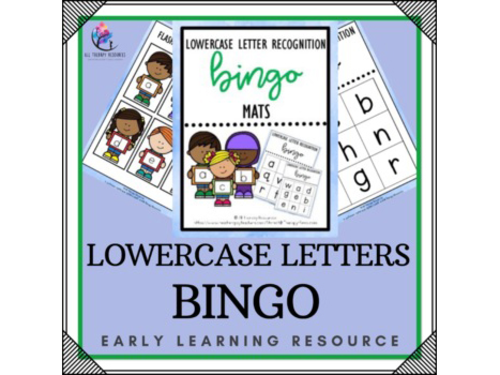Alphabet Bingo - Lowercase Letters Game - Literacy Phonics Reading ...