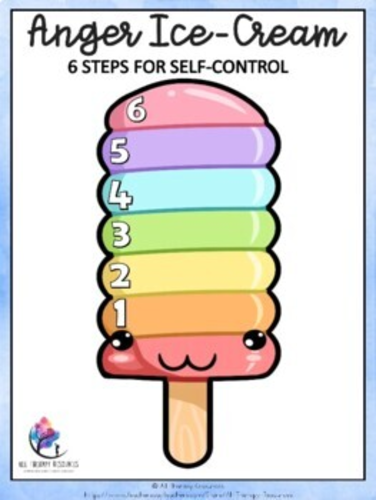 Anger Ice-Cream - 6 Steps for Self Control Worksheet and Questions ...