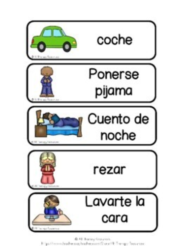 SPANISH VERSION - Daily Routine Cards - Visual Schedule Printable Cards ...