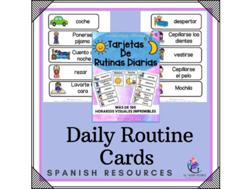 SPANISH VERSION - Daily Routine Cards - Visual Schedule Printable Cards ...