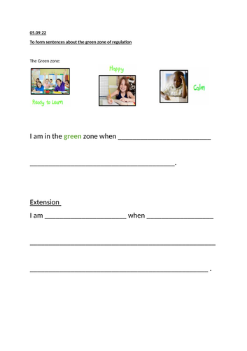 Zones of Regulation - discussing emotions KS1 | Teaching Resources