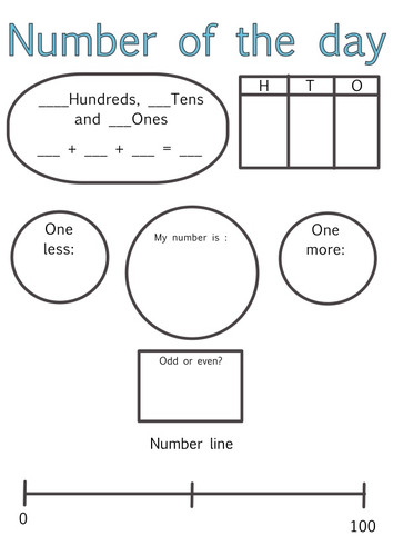 Number of the day place value worksheet | Teaching Resources