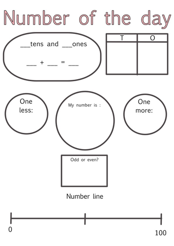 Number of the day place value worksheet | Teaching Resources
