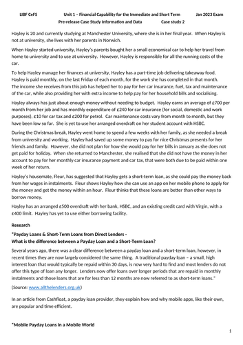 LIBF CeFS U1 Exam JAN 2023: CS2 - Prep FREEBIES | Teaching Resources