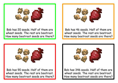 Minecraft numeracy activities | Teaching Resources