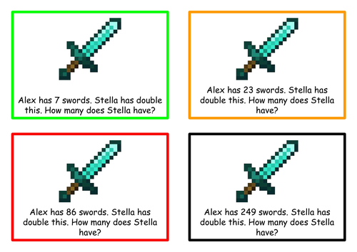 Minecraft numeracy activities | Teaching Resources
