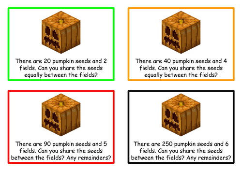 Minecraft numeracy activities | Teaching Resources