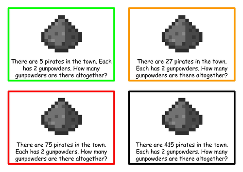 Minecraft numeracy activities | Teaching Resources