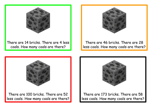 Minecraft numeracy activities | Teaching Resources