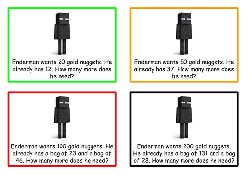 Minecraft numeracy activities | Teaching Resources