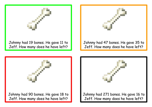 Minecraft numeracy activities | Teaching Resources