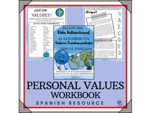 SPANISH VERSION | Personal Values Workbook Unit | Health Education ...
