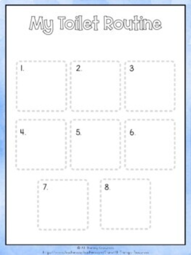 Toilet Training Activity Worksheet - Visual Supports for Personal ...