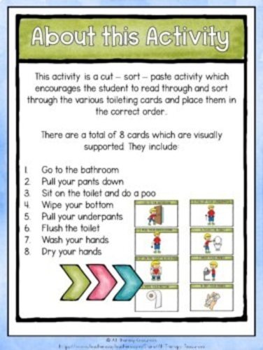 Toilet Training Activity Worksheet - Visual Supports for Personal ...