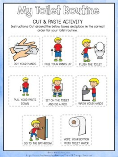 Toilet Training Activity Worksheet - Visual Supports for Personal ...