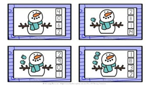 SPANISH VERSION -Winter Math Activities for Preschool Winter Counting ...