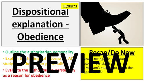 Authoritarian personality - Dispositional explanation - AQA A Level ...