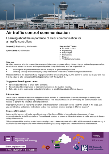 Air traffic control communications | Teaching Resources